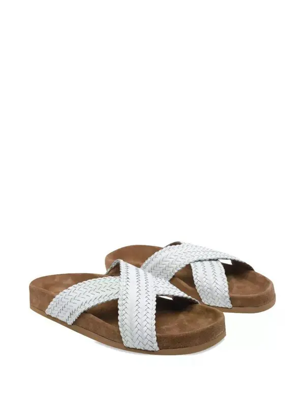 Dragon Diffusion Woven Round-toe Sandals