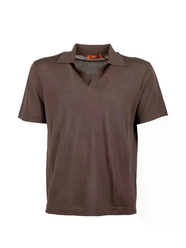 CRUNA Levanti Collar T-shirt - Brown
