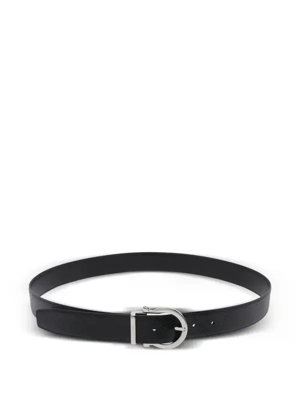 FERRAGAMO Adjustable Buckle Belt - Black
