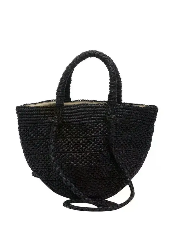 IBELIV Raffia Tote Bag - Black