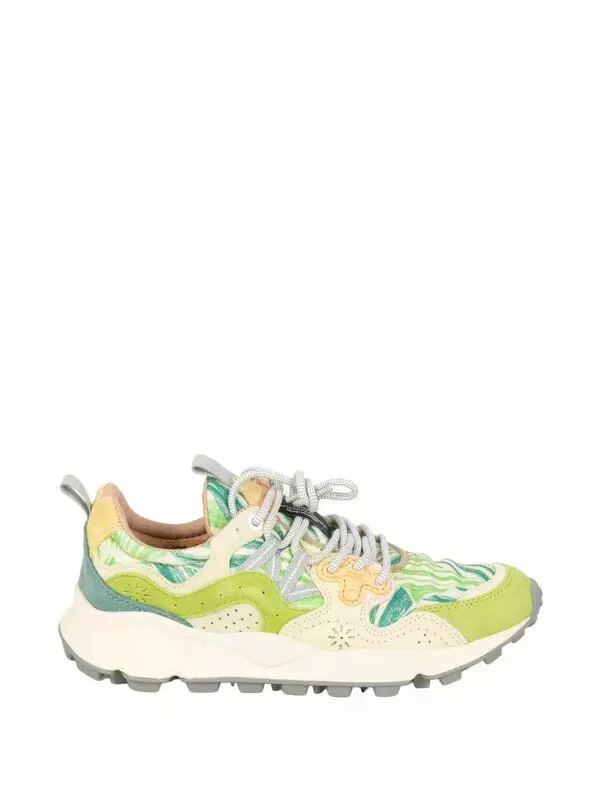 FLOWER Floral Print Sneakers - Green