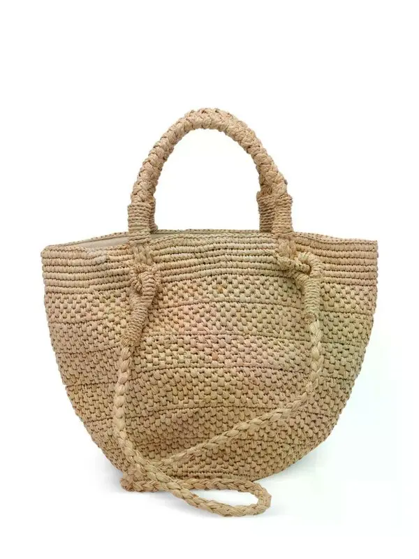 IBELIV Raffia Tote Bag - Black
