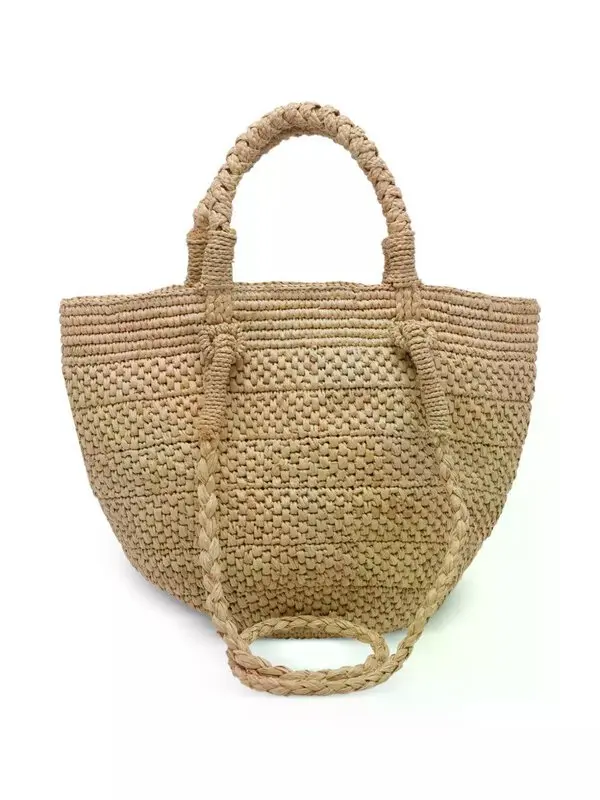 IBELIV Raffia Tote Bag - Black