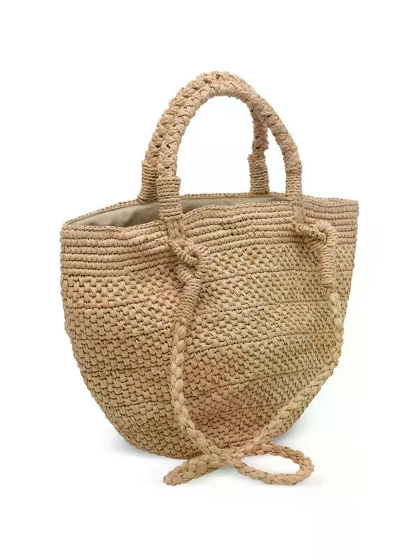 IBELIV Raffia Tote Bag - Black