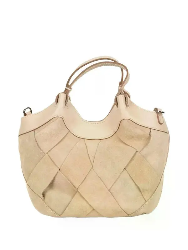GIANNI CHIARINI Woven Top-handle Clutch Bag - Neutrals