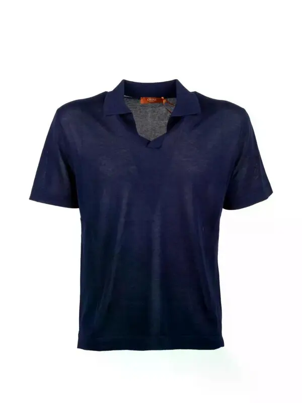 CRUNA Levante V-neck Polo Shirt - Blue