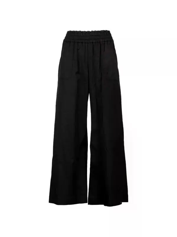 VIA MASINI 80 Elastic-waistband Trousers - Black