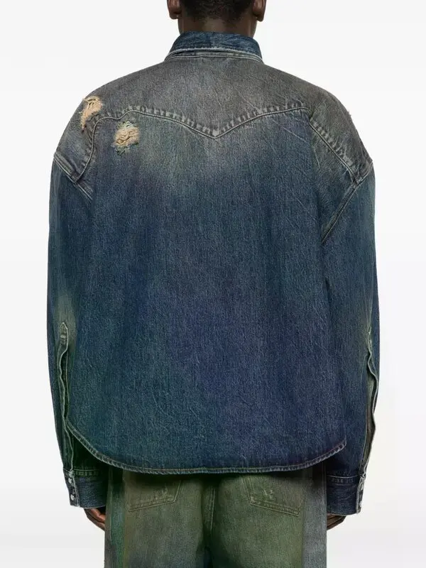 Vetements Distressed Flap-pocket Shirt