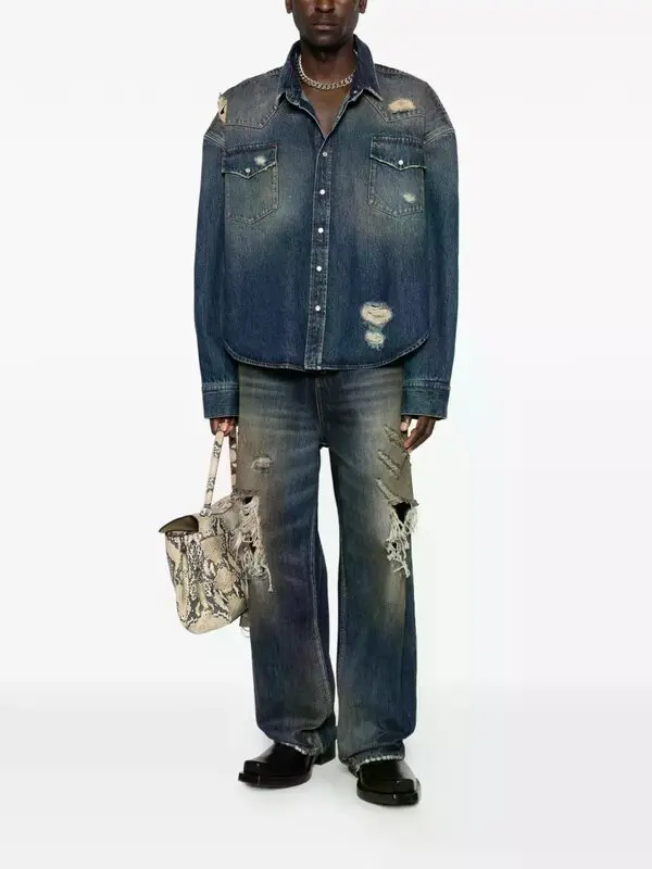 Vetements Distressed Ripped Jeans