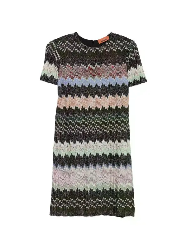 Missoni Zigzag Knit Mini Dress - Black