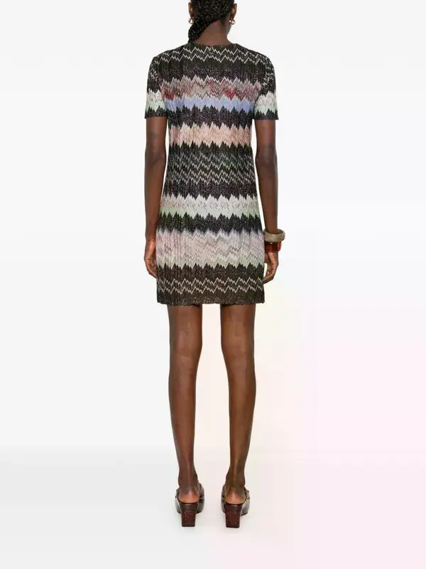 Missoni Zigzag Knit Mini Dress - Black