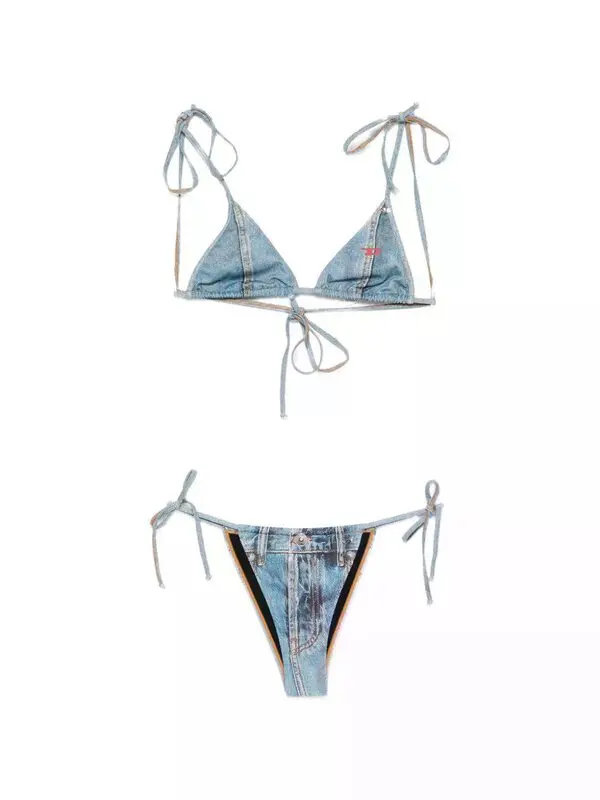 DIESEL Jodie-dnm Triangle Tie Bikini - Blue