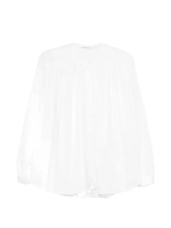 JCSOPHIE Lavinia Buttoned Gathered Top - White