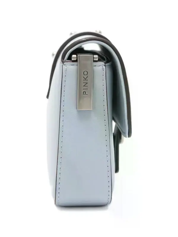 Pinko Baby Love Bag One Slouchy Shoulder Bag In Leather - Blue