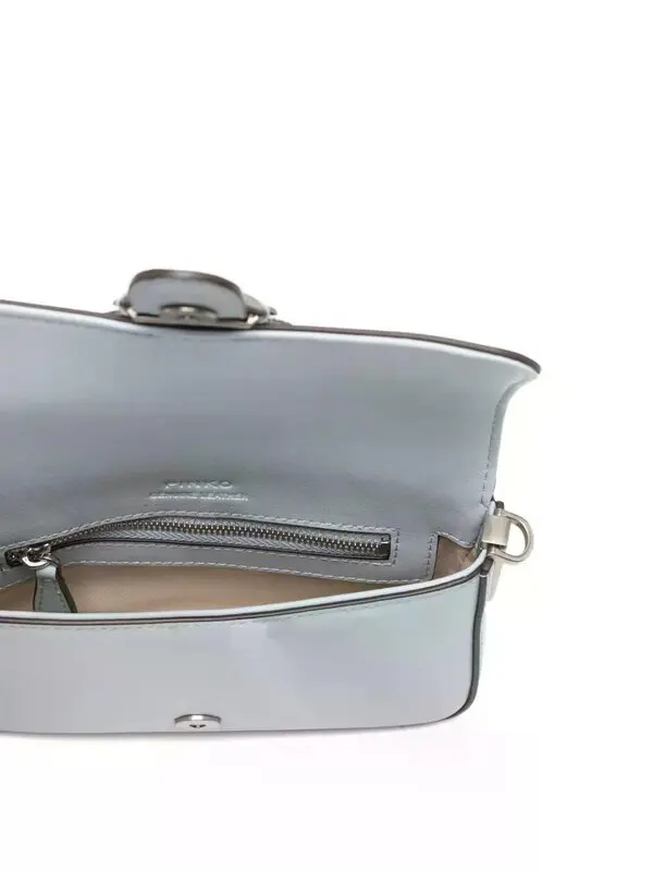 Pinko Baby Love Bag One Slouchy Shoulder Bag In Leather - Blue