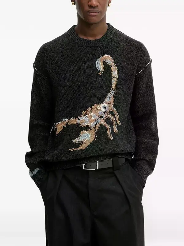 Zadig&Voltaire Marko Graphic-scorpion Sweater - Grey