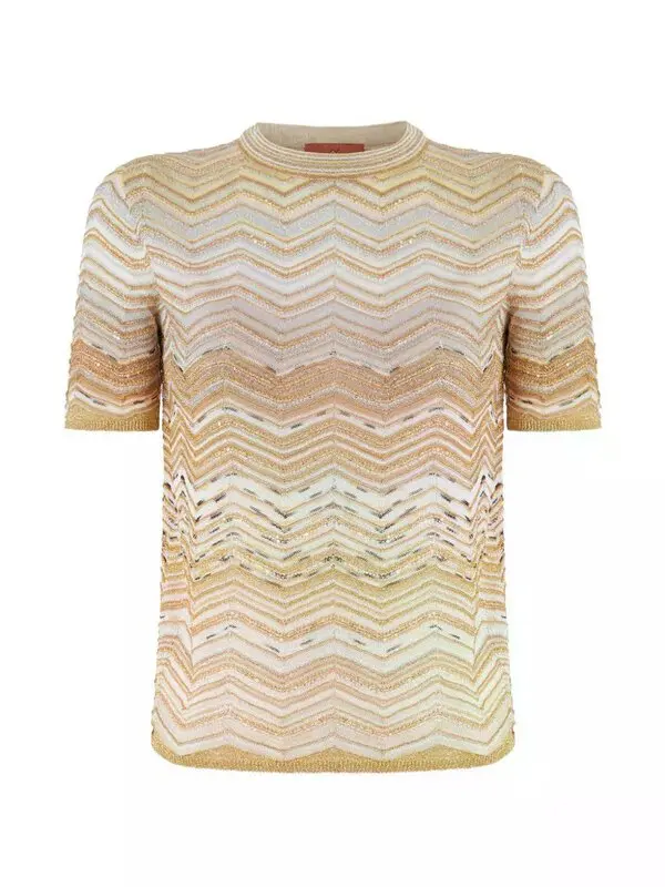 Missoni Sequin Crew-neck T-shirt - Neutrals