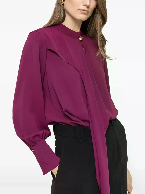 NISSA Draped Chiffon Blouse