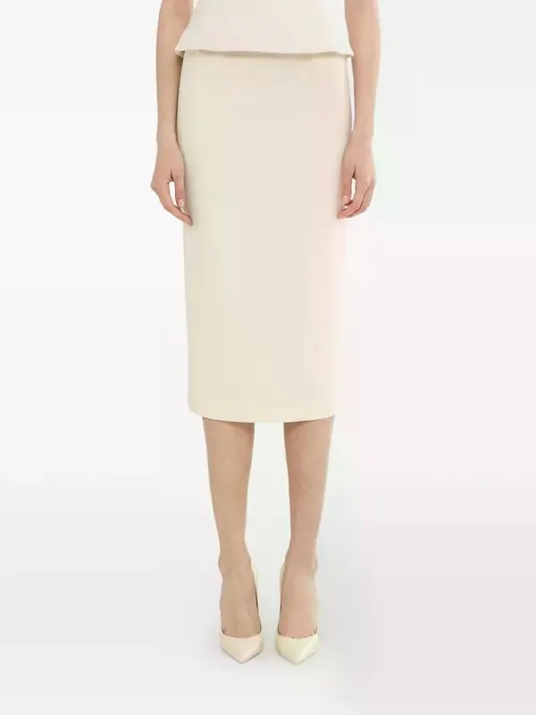 NISSA High-waisted Pencil Midi Skirt - Neutrals