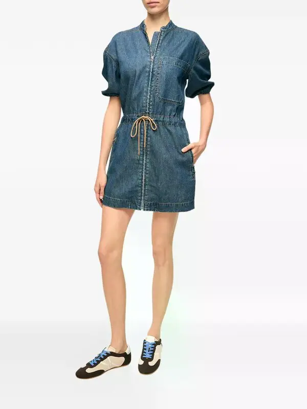 Veronica Beard Zip Pocket Denim Mini Dress