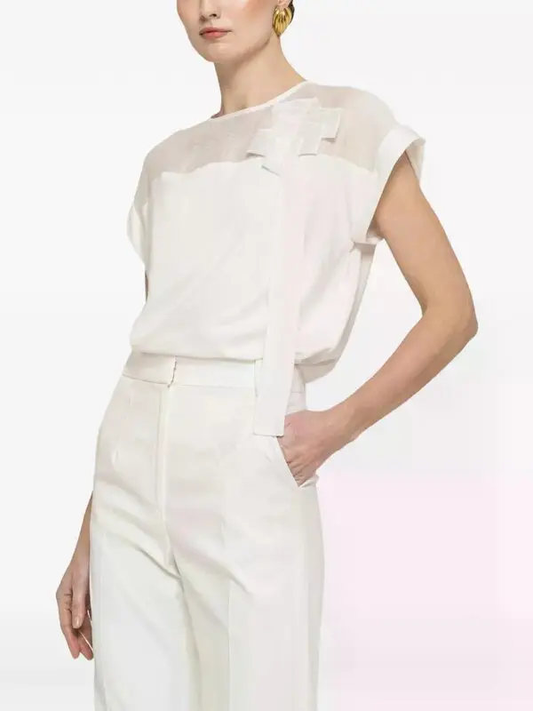 NISSA Bow Detail Blouse - White