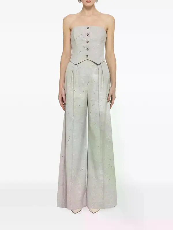 NISSA Embellished Wide-leg Palazzo Pants