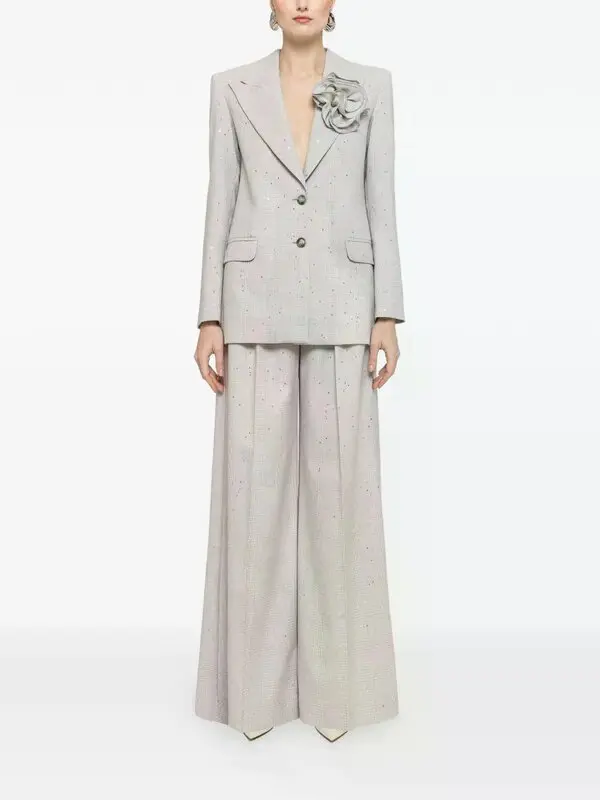 NISSA Embellished Wide-leg Palazzo Pants