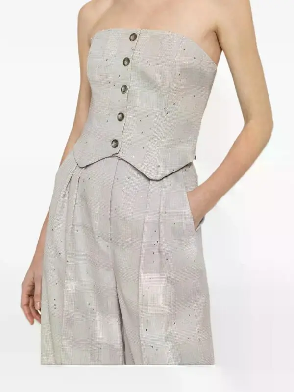 NISSA Embellished Wide-leg Palazzo Pants