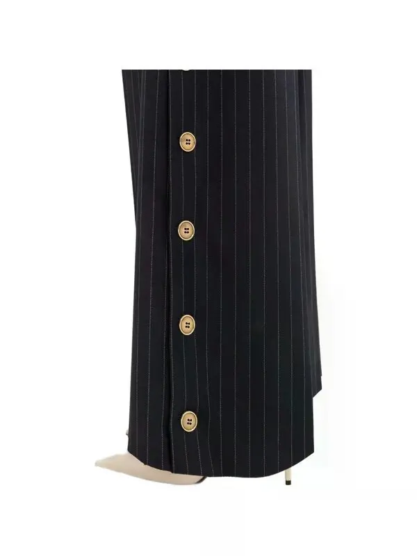 NISSA Pinstripe Button Palazzo Pants