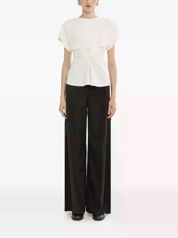 NISSA Wide-leg Linen Trousers