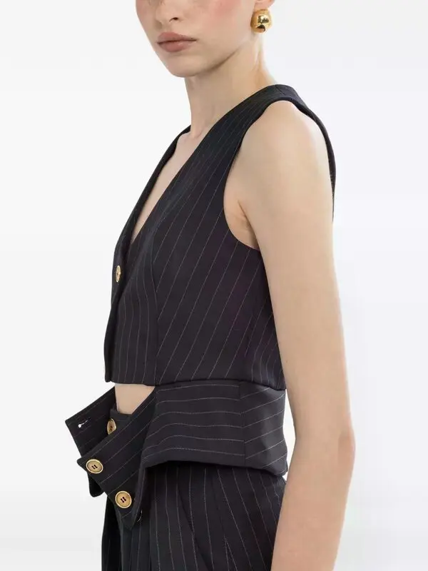 NISSA Single-breasted Pinstripe Waistcoat
