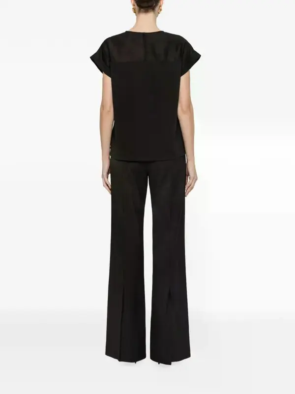 NISSA Bow Detail Blouse - Black