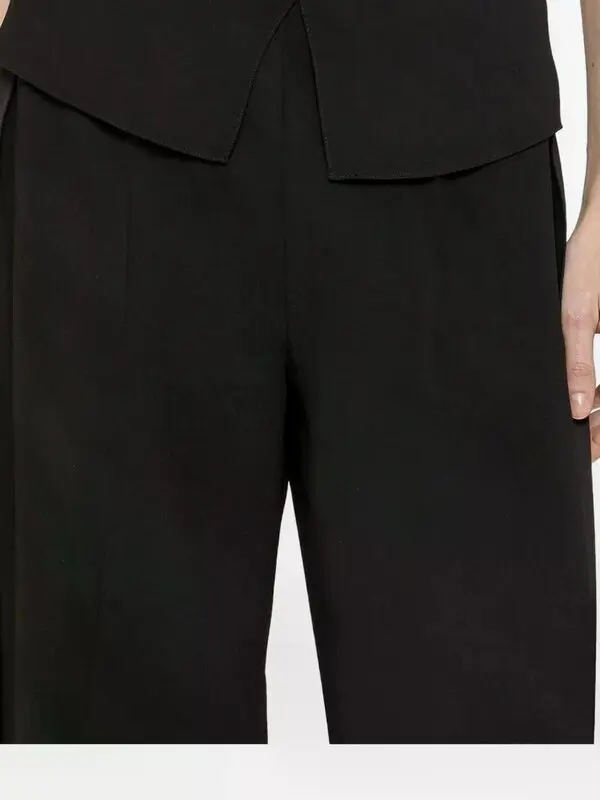 NISSA High-rise Wide-leg Trousers - Black