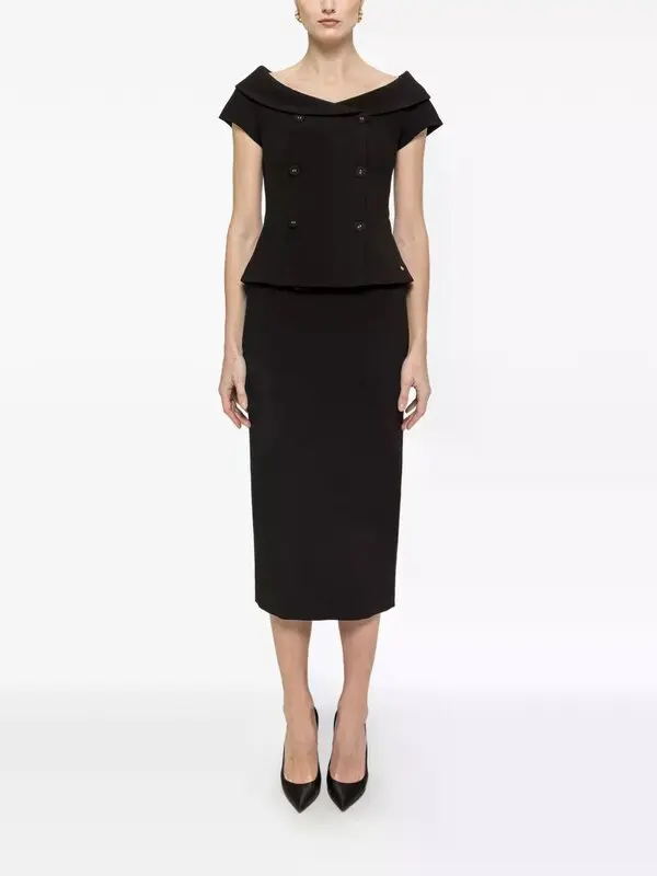 NISSA High-waisted Pencil Skirt - Black
