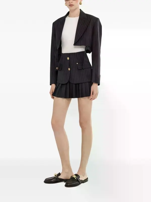 NISSA Pinstripe Cropped Blazer