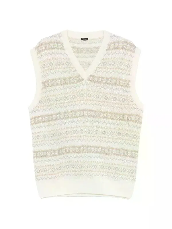 Kiton V-neck Patterned Vest