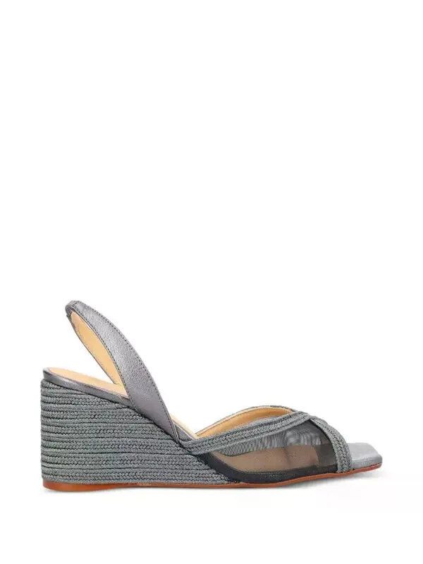 CastaÑer Betty Leather Espadrilles - Grey