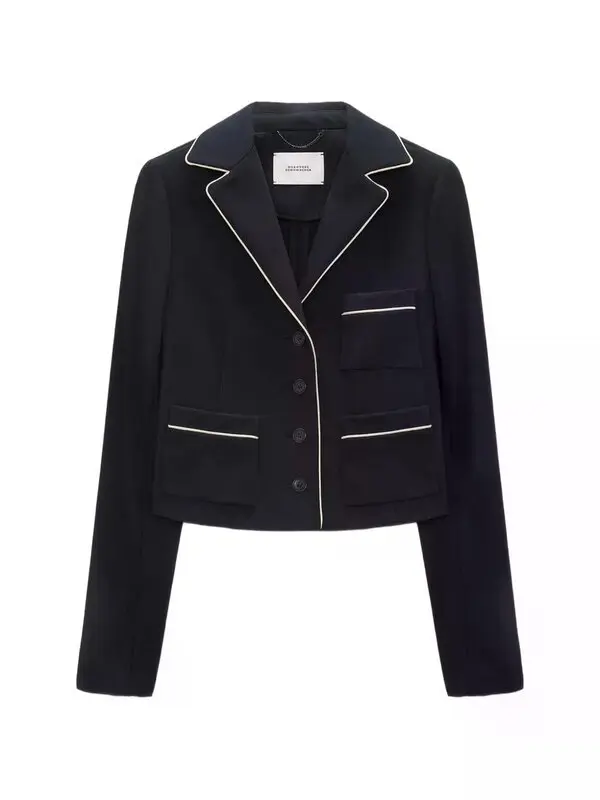 Dorothee Schumacher Piped Pocket Jacket - Blue
