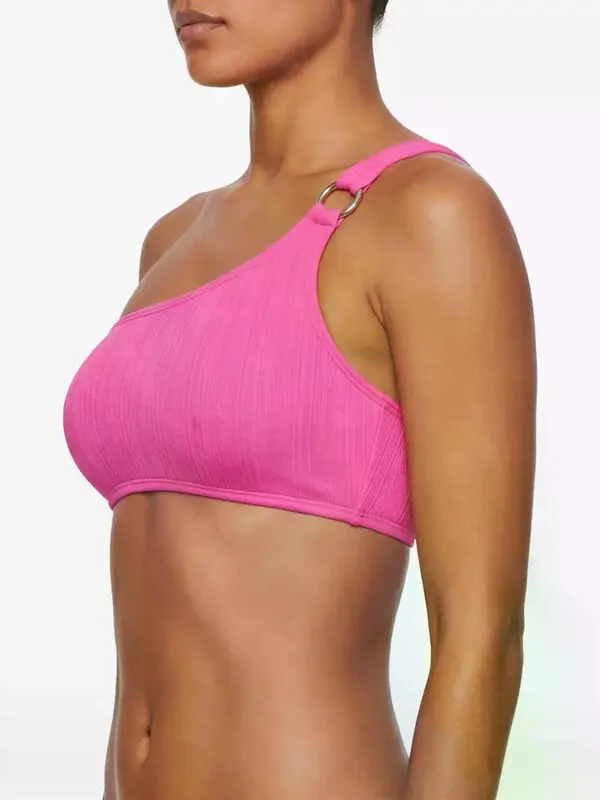 Michael Kors One-shoulder Ring Bikini Top - Pink