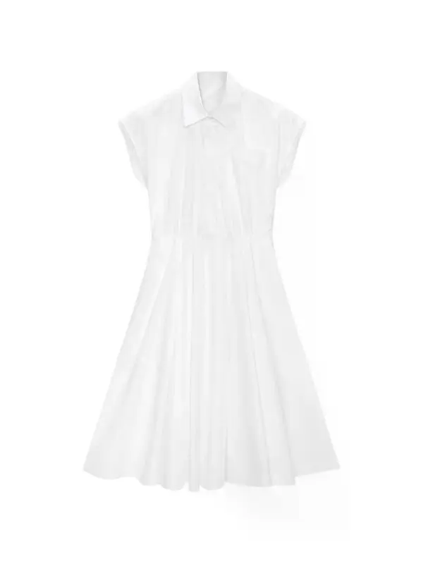 MSGM Pocket Midi Dress - White