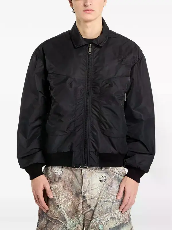 BRAIN DEAD Embroidered Flight Jacket - Black
