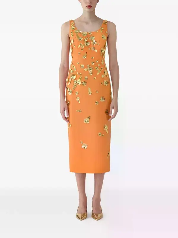 orange carolina herrera dress Carolina Herrera Gathered Cotton-Blend Cocktail Dress In Orange - 30% Off
