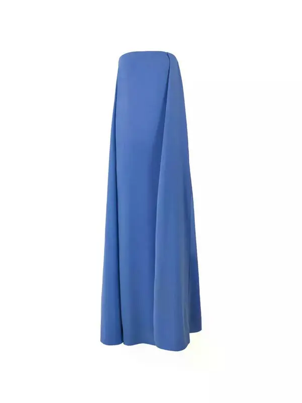 Carolina Herrera Strapless Draped Gown - Blue