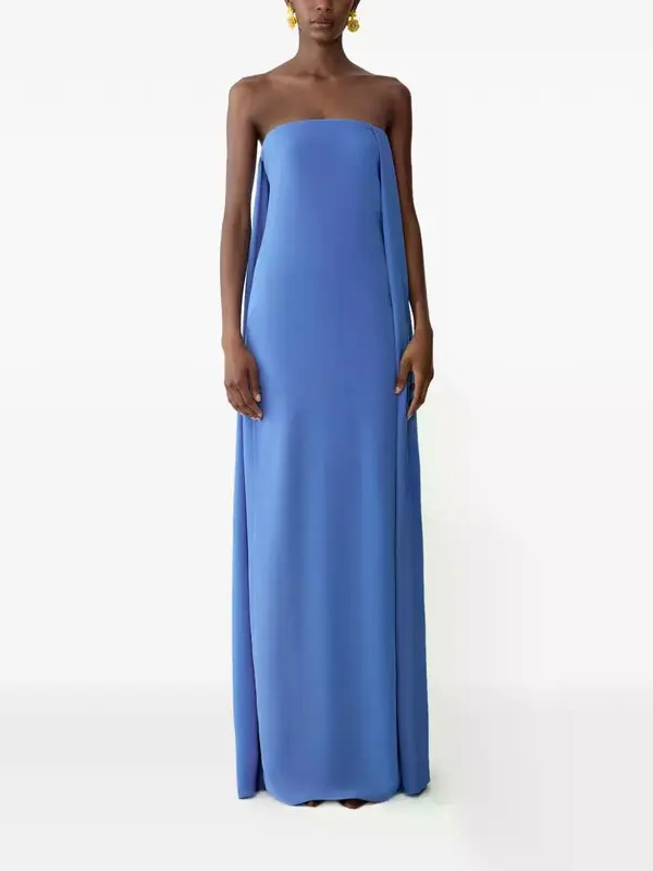 Carolina Herrera Strapless Draped Gown