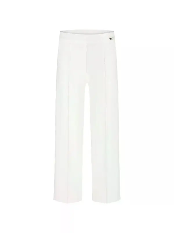 CAMBIO Front-creases Straight Trousers - White