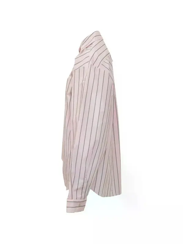 A PAPER KID Striped Over Shirt