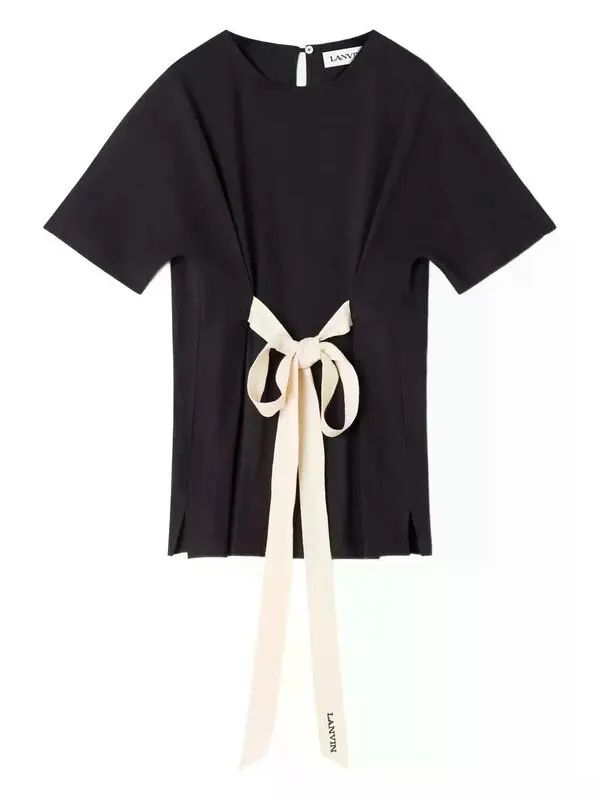 LANVIN Tie-detail Top - Black