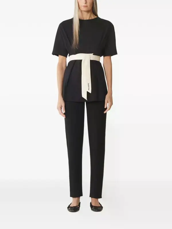 LANVIN Tie-detail Top - Black