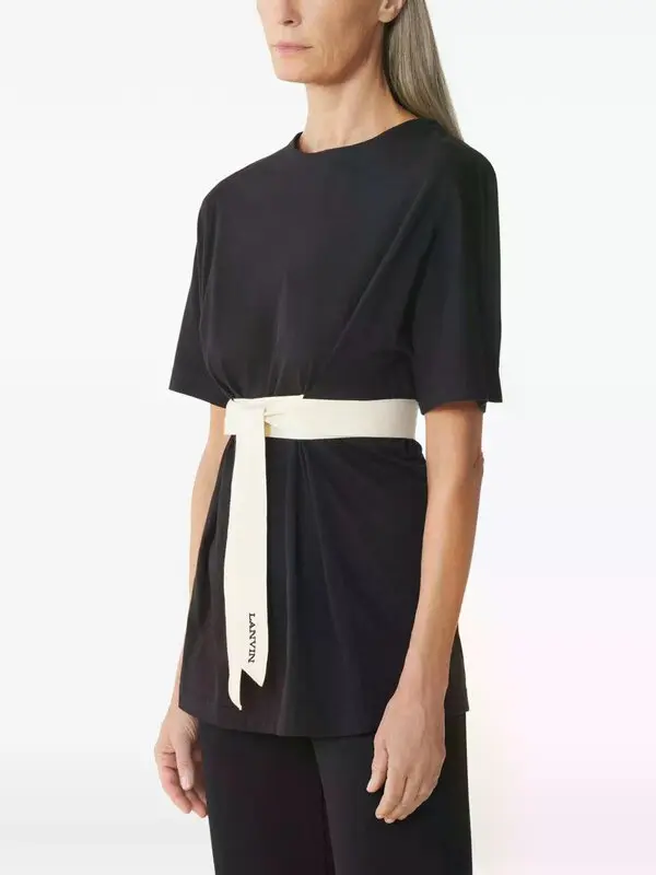 LANVIN Tie-detail Top - Black