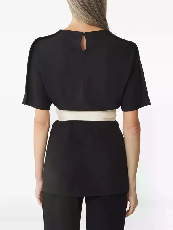 LANVIN Tie-detail Top - Black